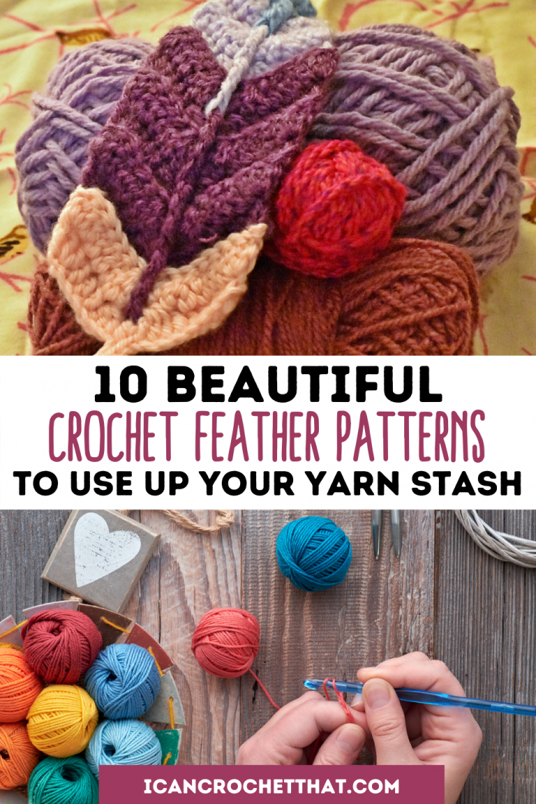 10 Beautiful Crochet Feather Patterns; Use Up That Yarn Stash!
