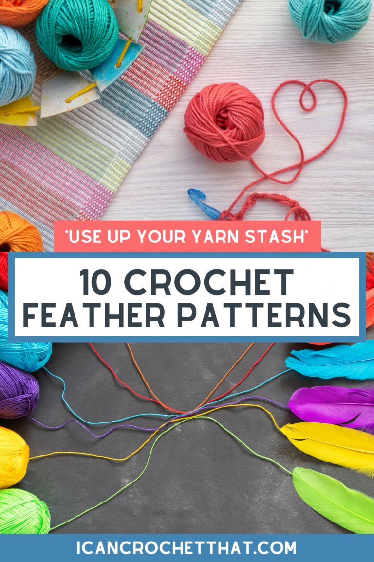 10 Beautiful Crochet Feather Patterns; Use Up That Yarn Stash!