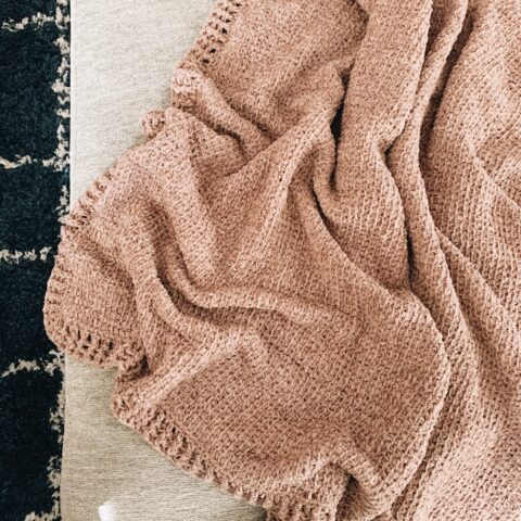 Chenille Yarn Crochet Pattern - The Logan Blanket - I Can Crochet That