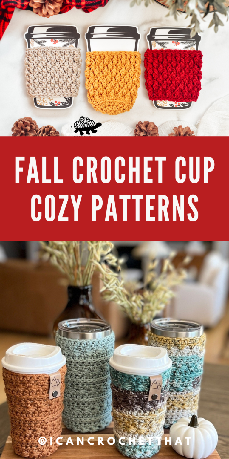 15 Must-Try Fall Crochet Cup Cozy Patterns for Warm Beverages - I Can ...