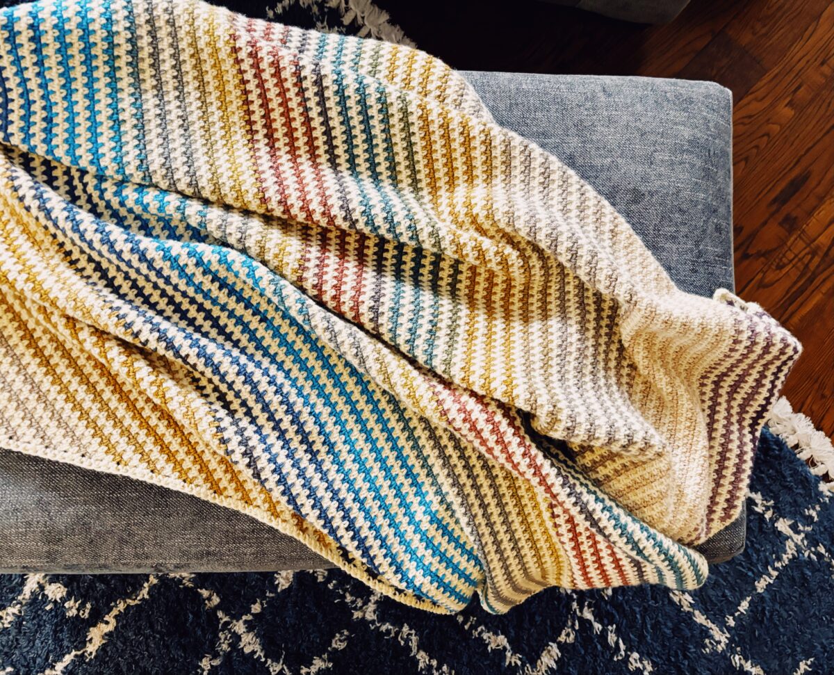 Striped Corner to Corner Crochet Blanket Pattern - The Penny - I Can ...