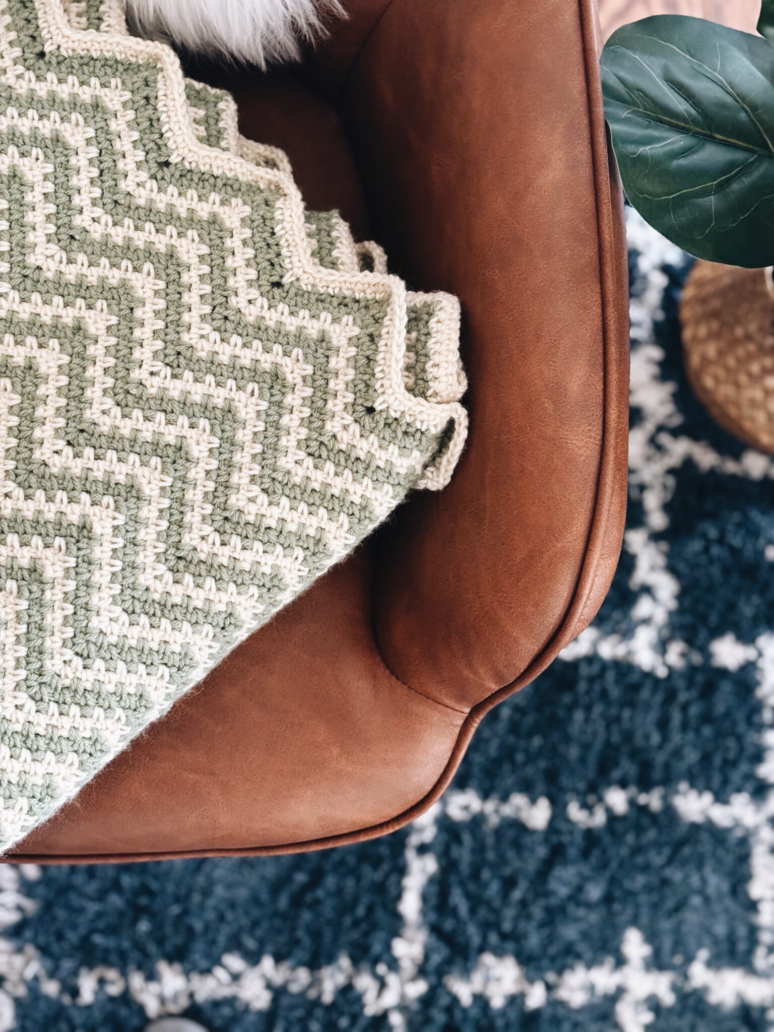 Ripple Moss Stitch Crochet Blanket Pattern | The Riley - I Can Crochet That