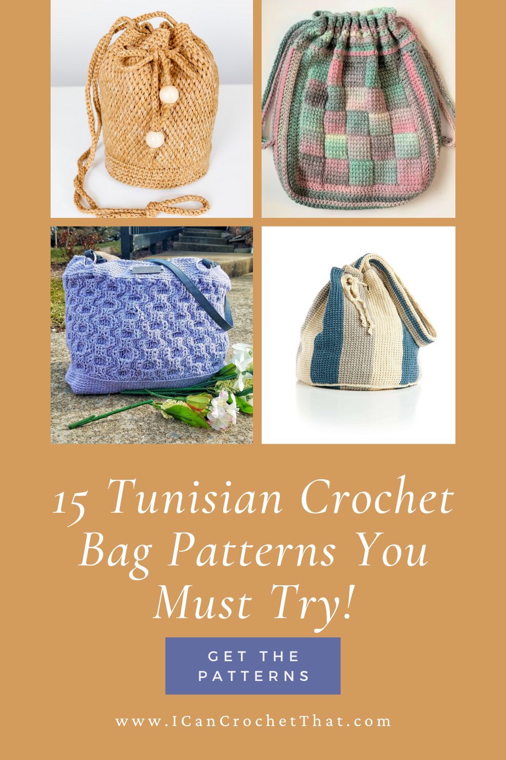 Your Next Project: 15 Creative Tunisian Crochet Bag Patterns - I Can ...