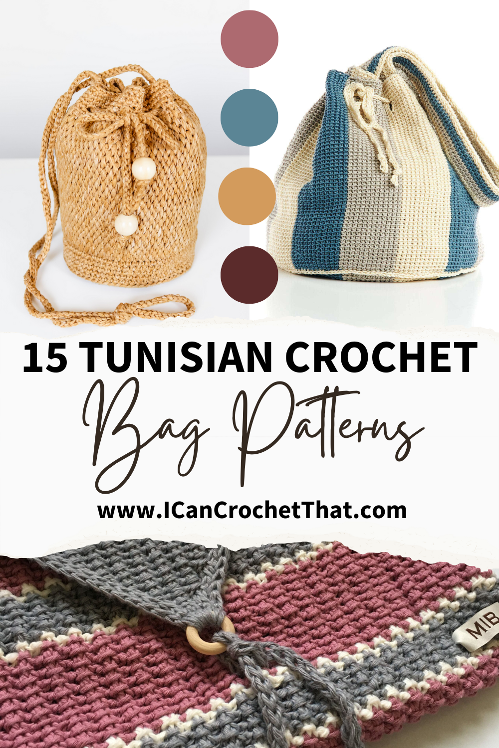 Your Next Project: 15 Creative Tunisian Crochet Bag Patterns - I Can ...