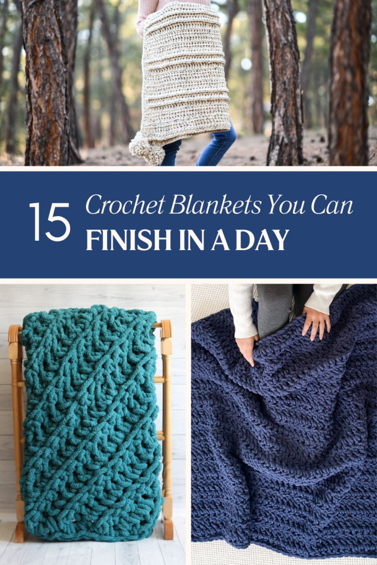 15 Crochet Blanket Patterns You Can Finish in One Day (Really!) - I Can ...