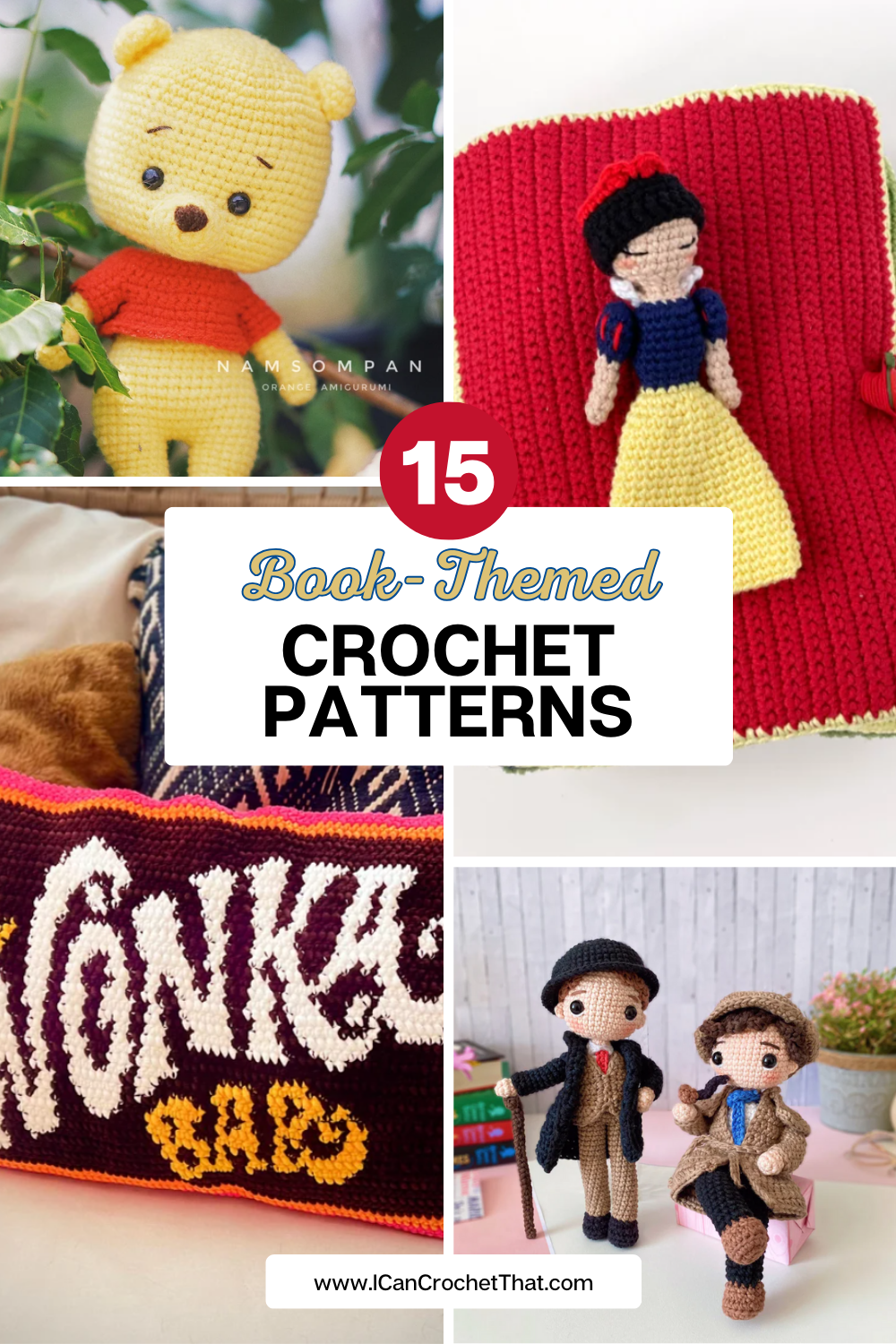 15 Book-Themed Crochet Patterns; Amigurumi, Covers & More!