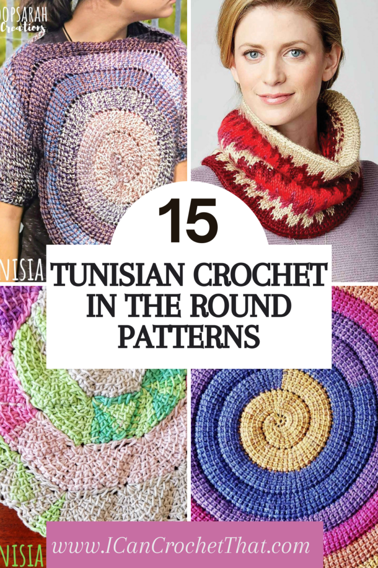 15 Unique Tunisian Crochet In The Round Patterns - I Can Crochet That