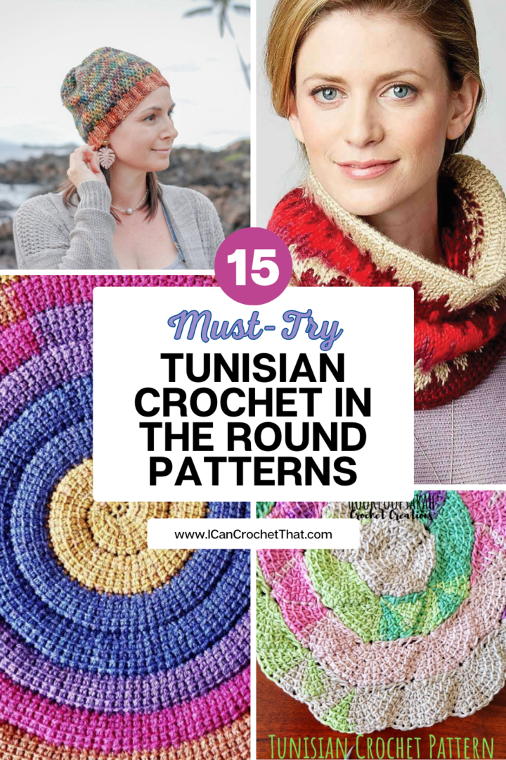 15 Unique Tunisian Crochet In The Round Patterns - I Can Crochet That