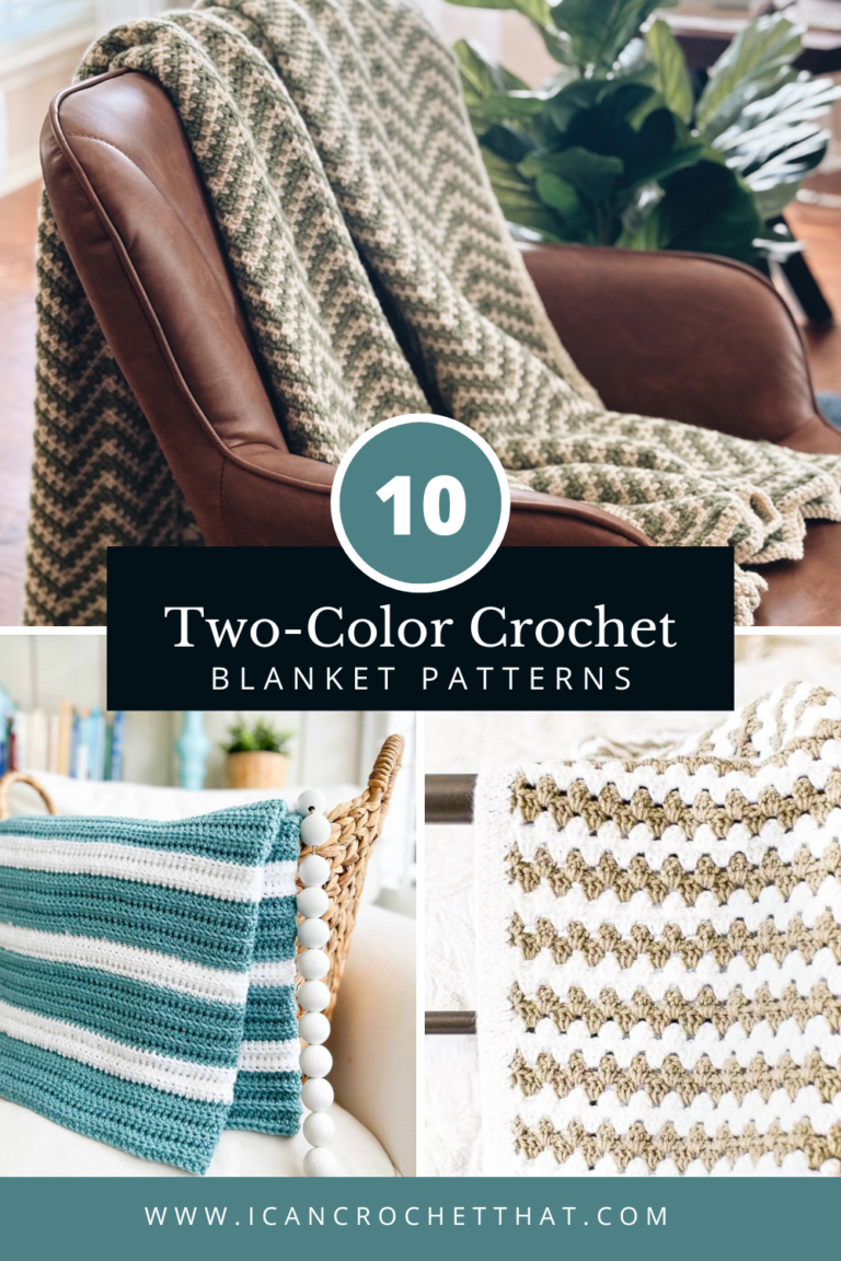 10 Stunning Two-Color Crochet Blanket Patterns - I Can Crochet That