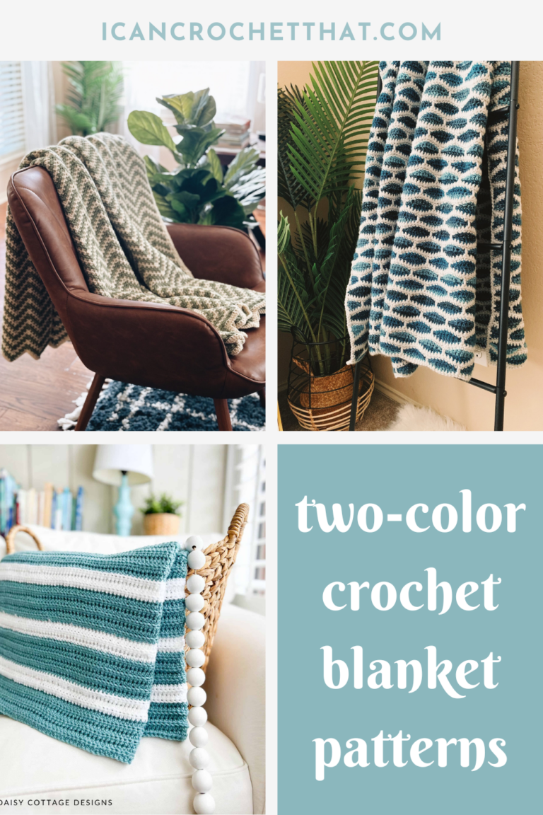 10 Stunning Two-Color Crochet Blanket Patterns - I Can Crochet That