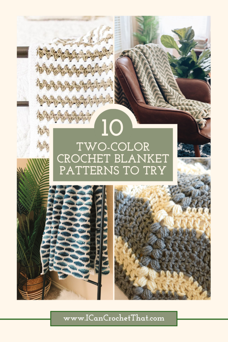 10 Stunning Two-Color Crochet Blanket Patterns - I Can Crochet That
