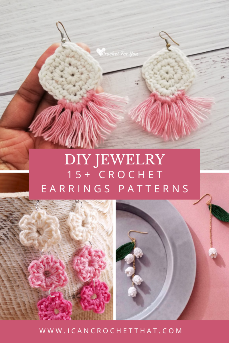 DIY Crochet Jewelry: 15 Beautiful Earrings Patterns to Try - I Can ...