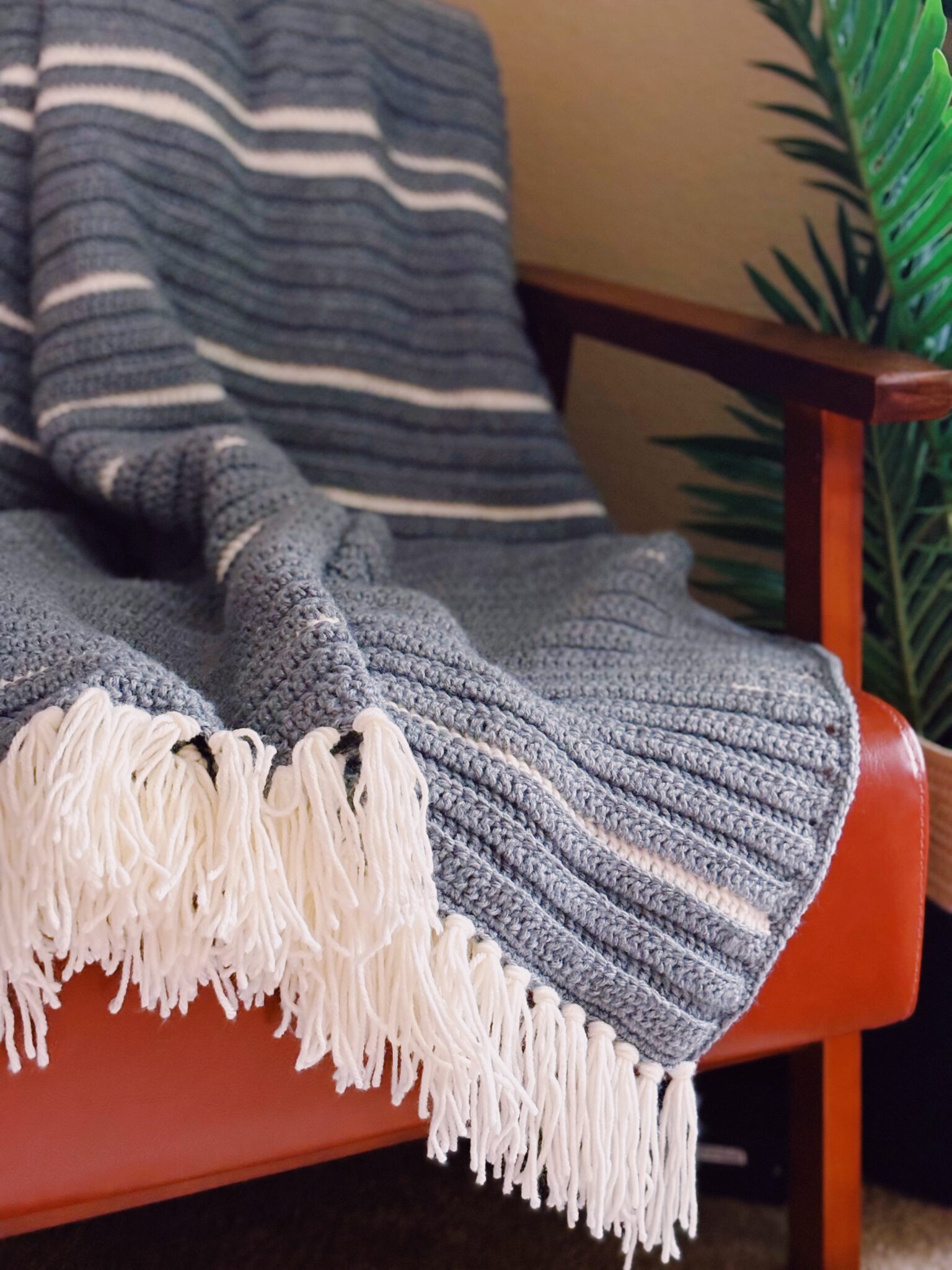 Beginner-Friendly Double Crochet Blanket Pattern - Coastal Stripes ...