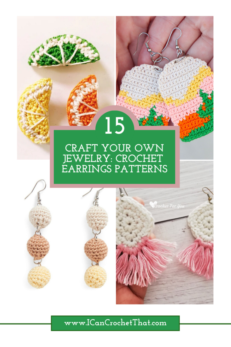 DIY Crochet Jewelry: 15 Beautiful Earrings Patterns to Try - I Can ...