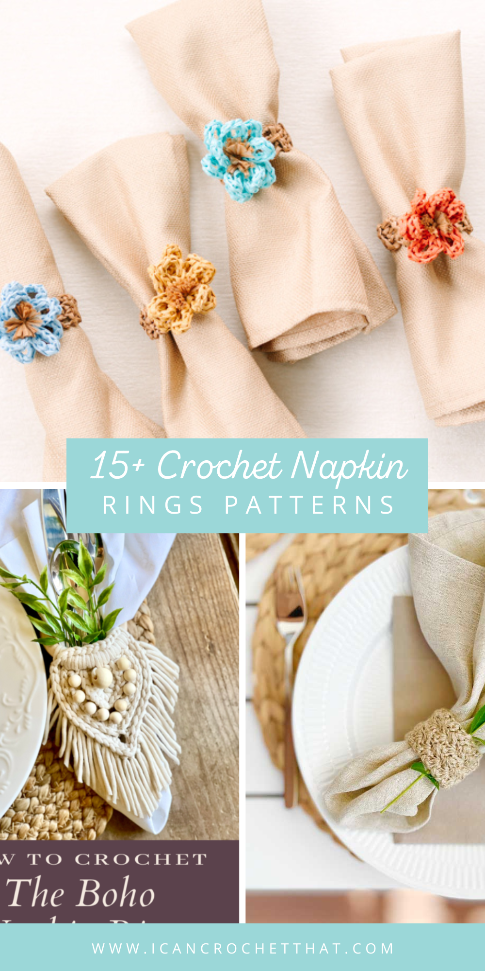 15 Crochet Napkin Rings Patterns for Your DIY Home Decor