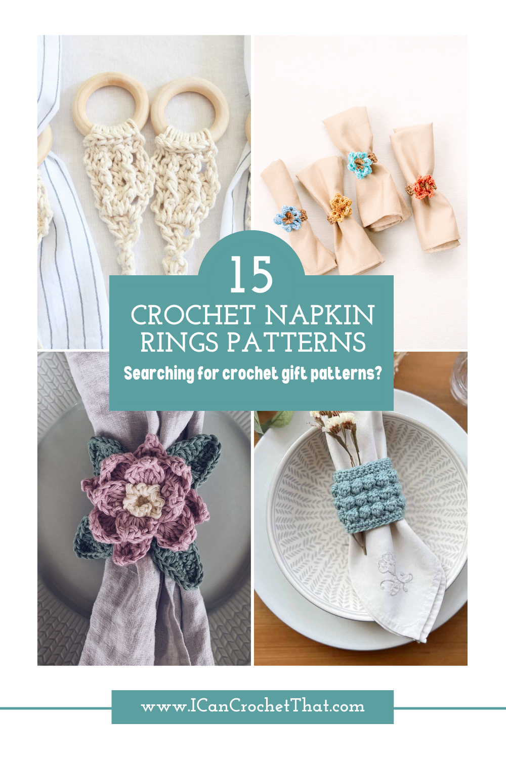 15 Crochet Napkin Rings Patterns for Your DIY Home Decor