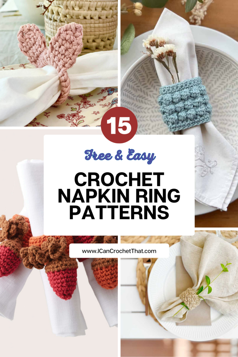 15 Crochet Napkin Rings Patterns for Your DIY Home Decor