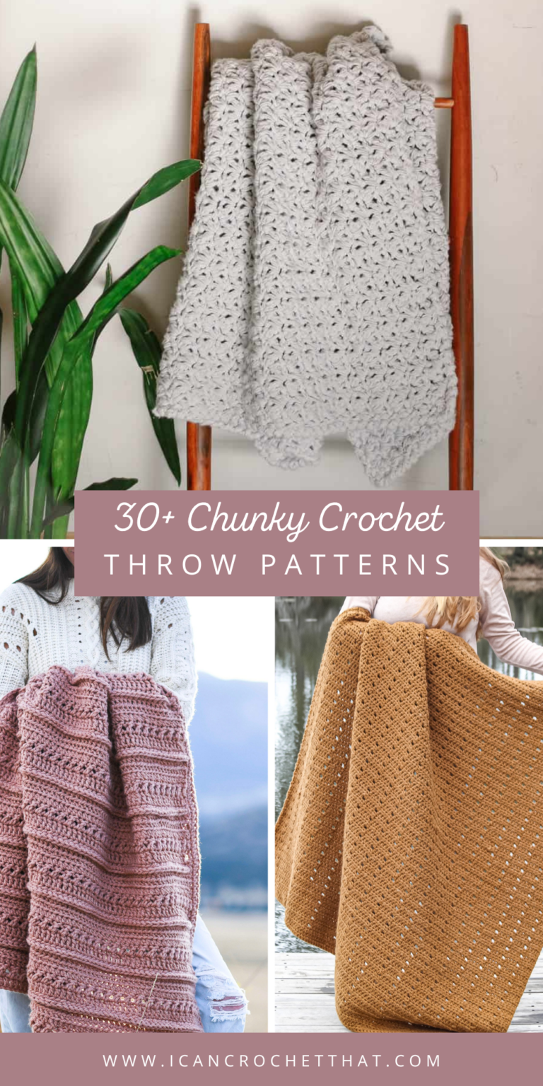 30+ Quick Chunky Crochet Throw Patterns for Your Next Project - I Can ...