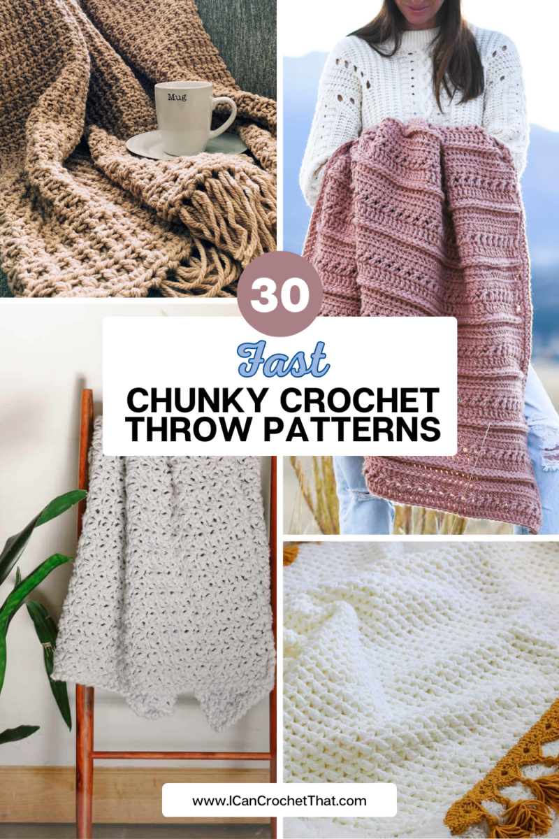 30+ Quick Chunky Crochet Throw Patterns for Your Next Project - I Can ...