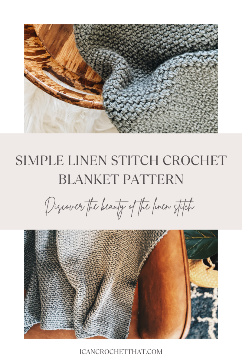 Simple Linen Stitch Crochet Throw Pattern - I Can Crochet That