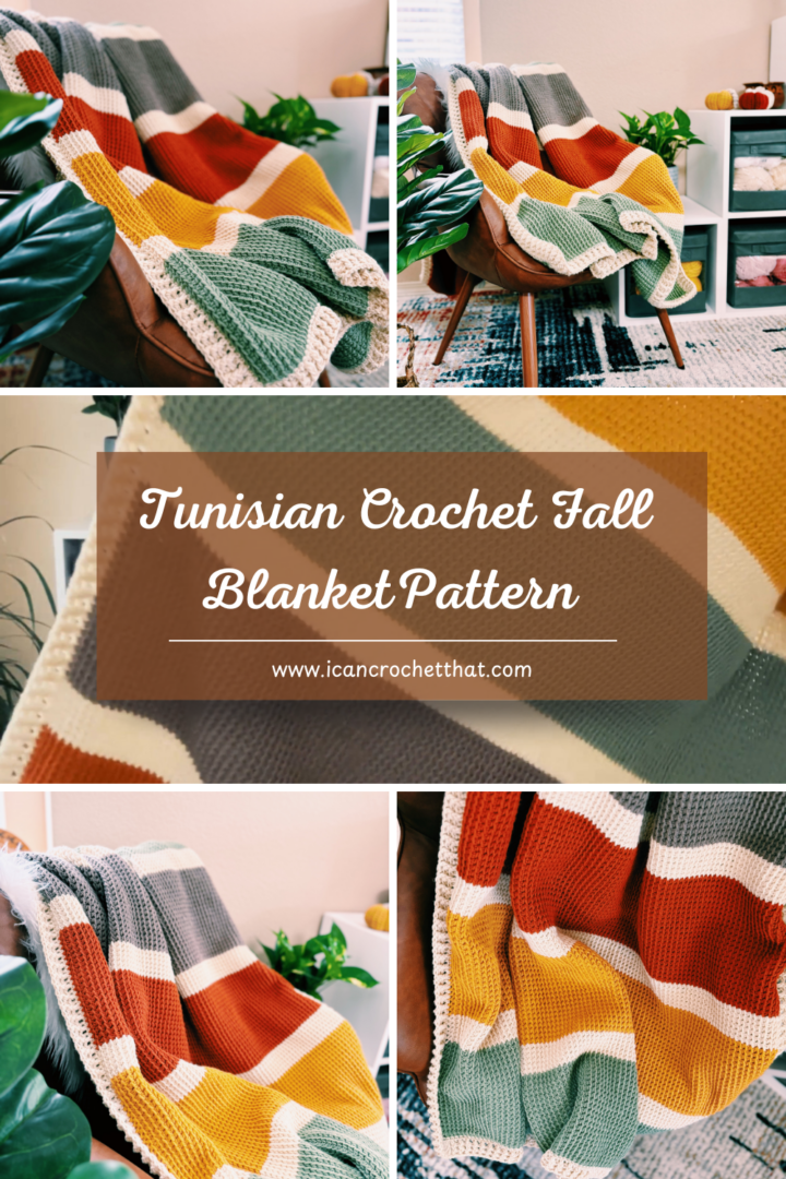 Cozy Tunisian Crochet Fall Blanket Pattern - I Can Crochet That