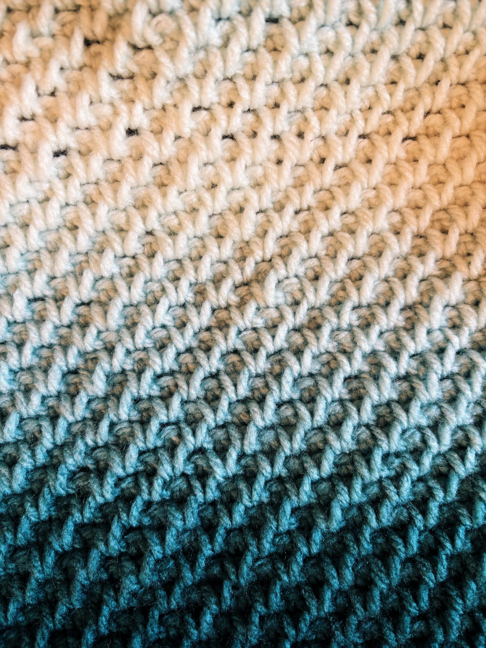 Free Tunisian Crochet Gradient Blanket Pattern - I Can Crochet That