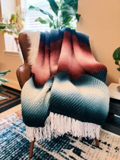 Free Tunisian Crochet Gradient Blanket Pattern - I Can Crochet That