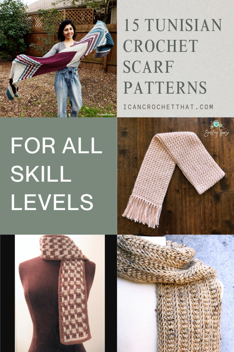 15 Stunning Tunisian Crochet Scarf Patterns for All Skill Levels - I ...