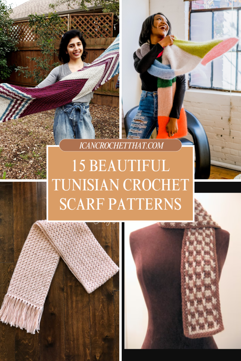 15 Stunning Tunisian Crochet Scarf Patterns for All Skill Levels - I ...