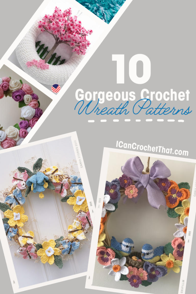 Welcome Spring with These 10 Gorgeous Crochet Wreath Patterns - I Can ...