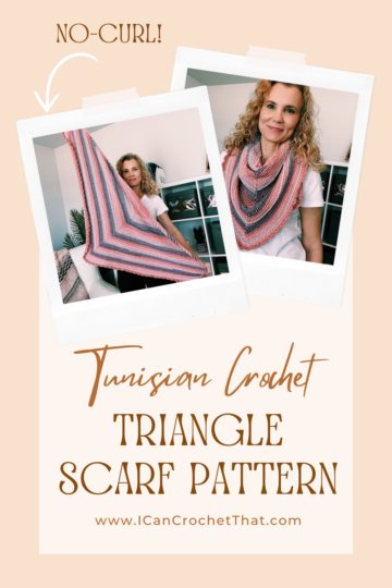 How to: Tunisian Crochet Triangle Shawl You'll Wear All Year - I Can ...