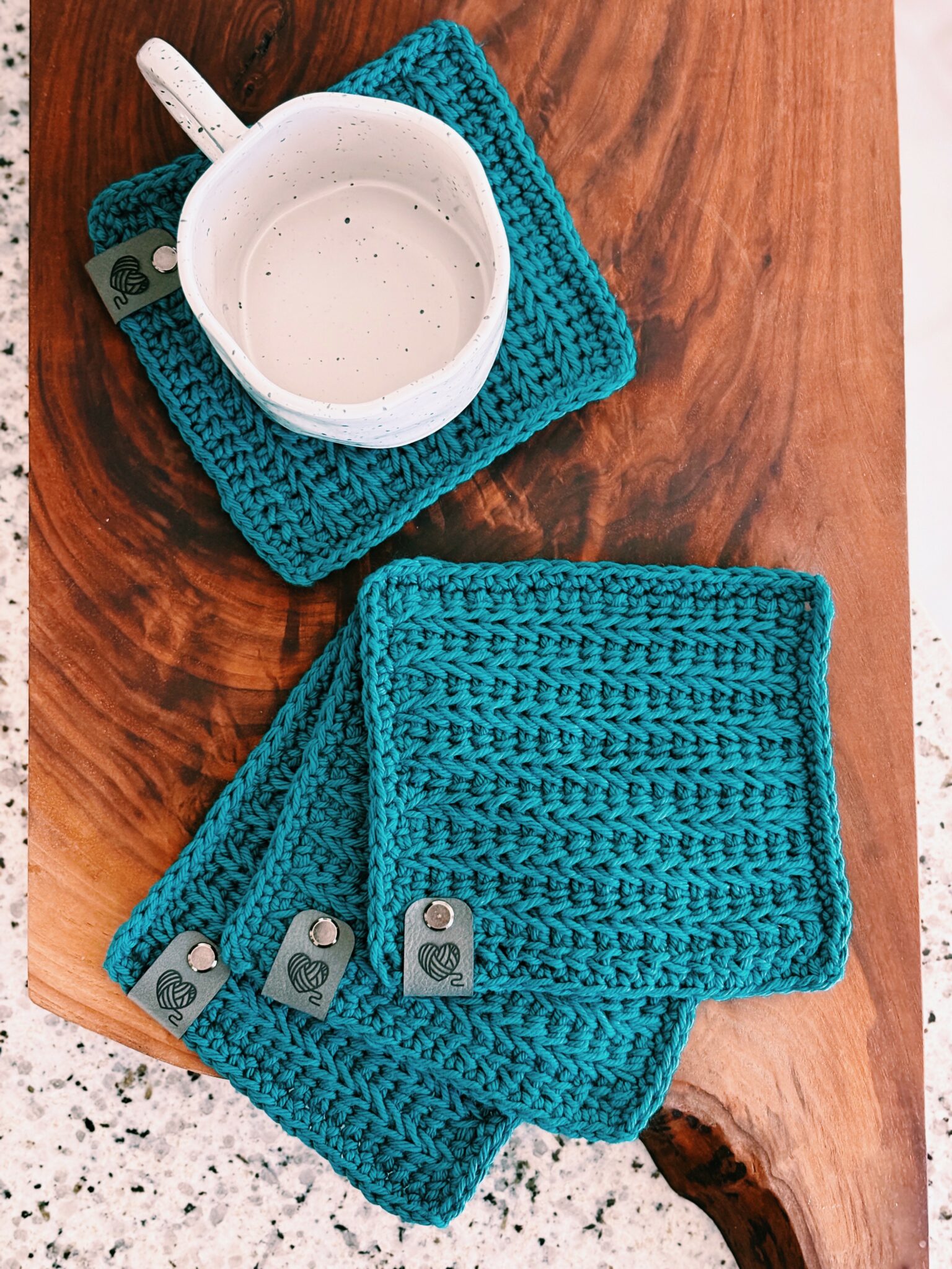 Quick + Curl-Free: Tunisian Crochet Coaster Pattern - I Can Crochet That Quick + Curl-Free: Tunisian Crochet Coaster Pattern - I Can Crochet That