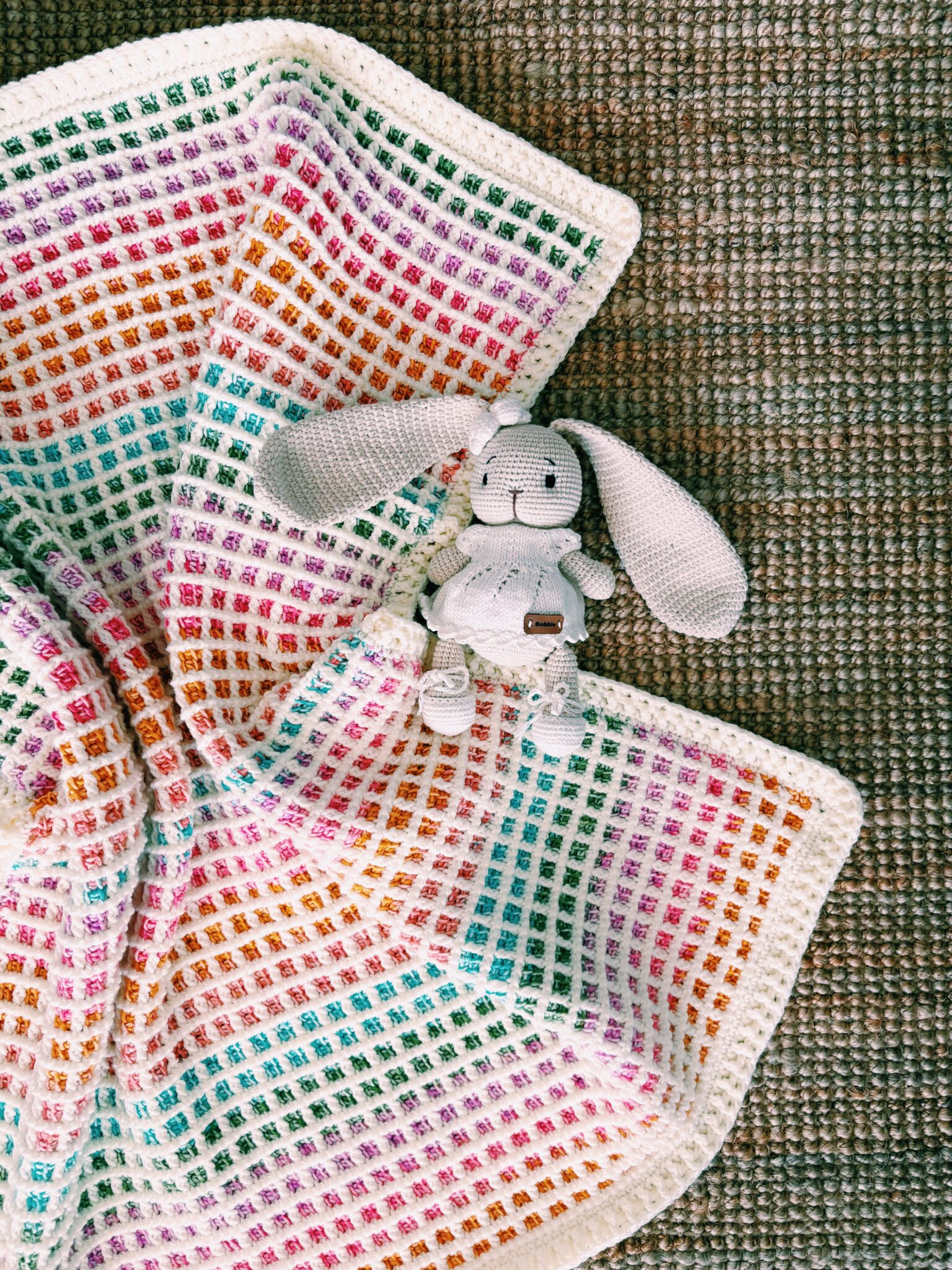 Tunisian Crochet Waffle Stitch Baby Blanket Pattern: The Bella Blanket