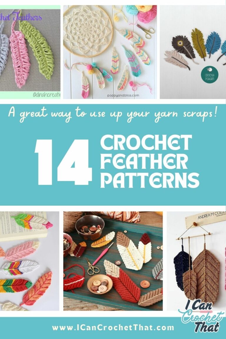 14 Beautiful Crochet Feather Patterns to Use Up Your Yarn Stash