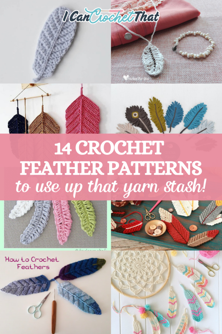 14 Beautiful Crochet Feather Patterns to Use Up Your Yarn Stash