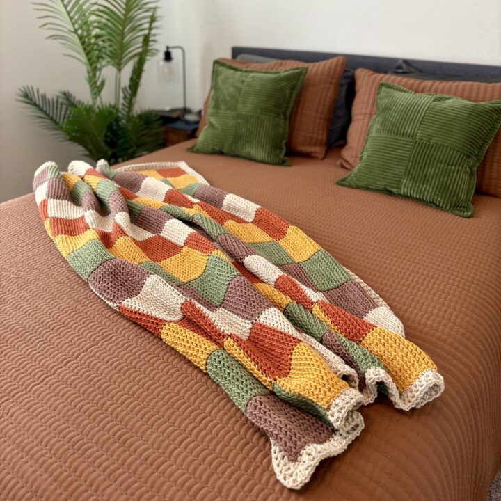 No-Curl Tunisian Crochet Entrelac Blanket Pattern (With Video) - I Can Crochet That