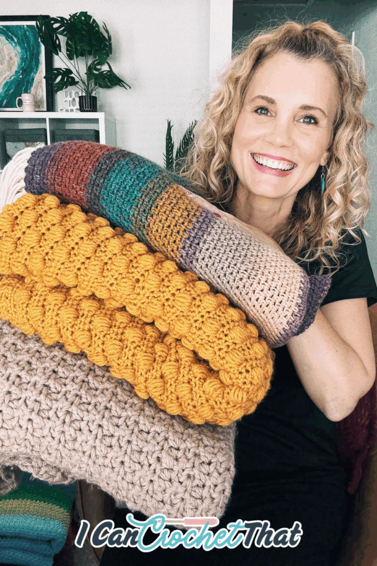 Ripple Moss Stitch Crochet Blanket Pattern | The Riley - I Can Crochet That