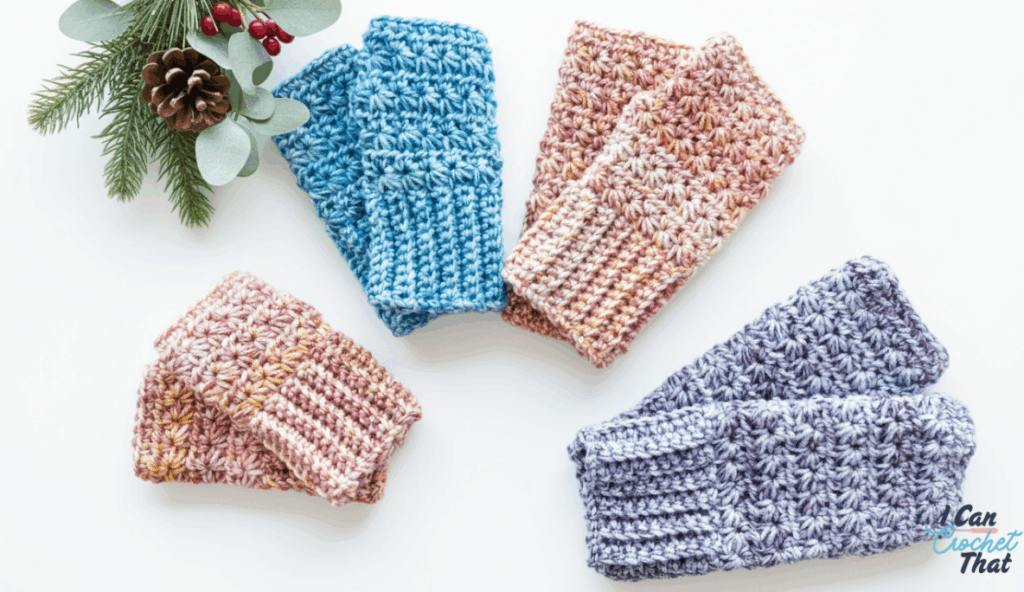 Mosaic Star Stitch Fingerless Gloves Crochet Pattern - I Can Crochet That
