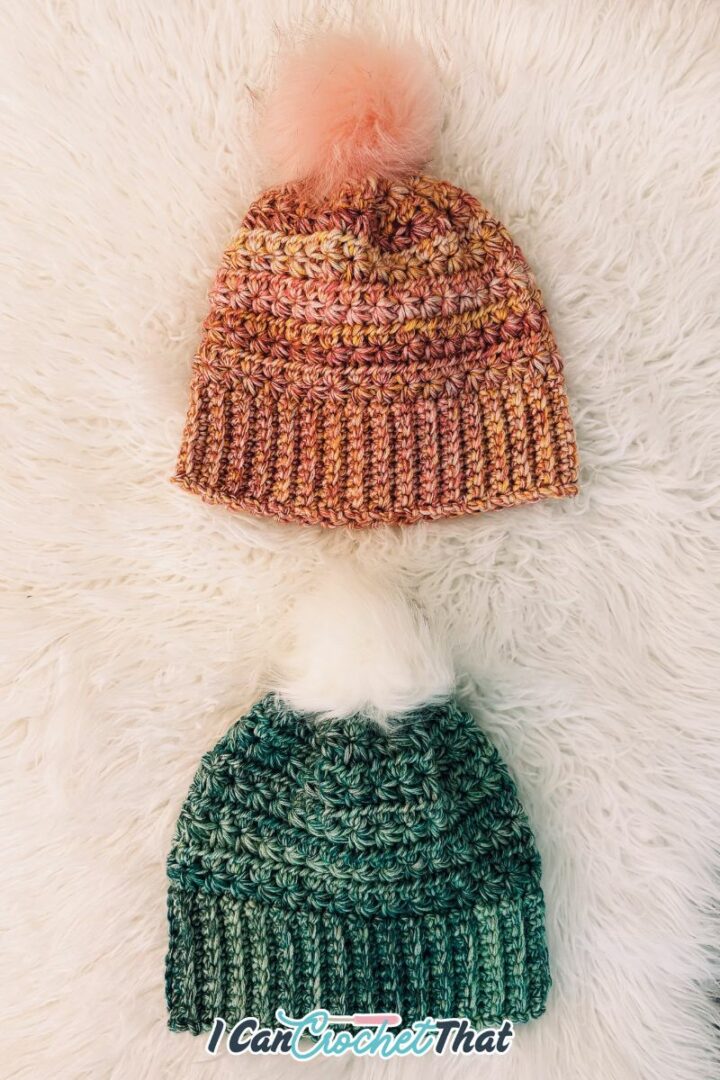 Mosaic Star Stitch Crochet Hat Pattern (All Sizes) - I Can Crochet That